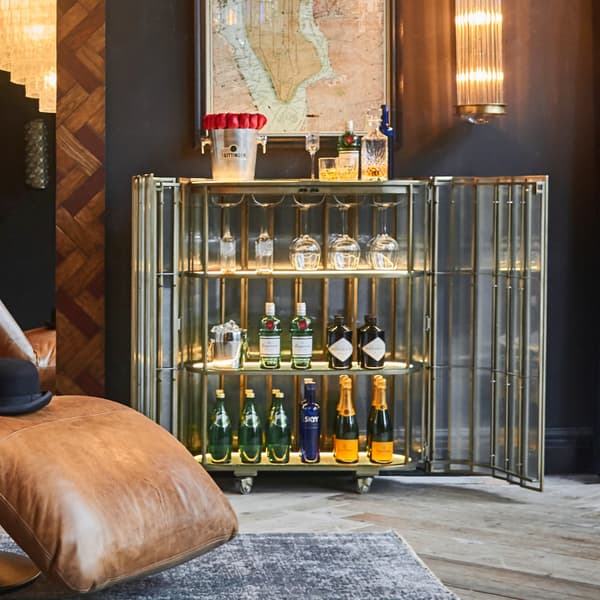 Shimmer Bar Cabinet Glass Cabinet Andrew Martin