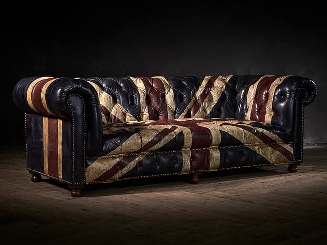Westminster Button Sofa 3 Seater Leather Sofa Andrew Martin